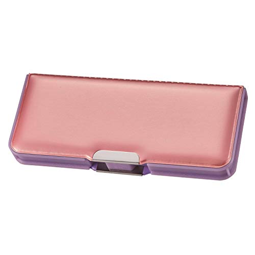 Kutsuwa CH203CP Pittington Pencil Case, 2-Door, Coral Pink