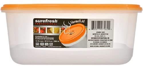 Sure Fresh Rectangular Storage Containers with Vent Lids, 97 oz. (Pack of 4)