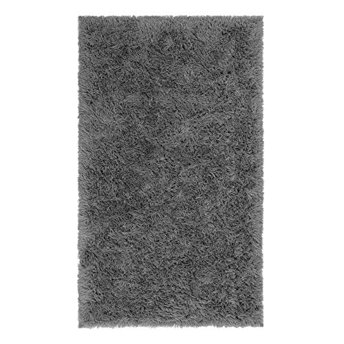 BAYKA Machine Washable Fluffy Area Rug Indoor Ultra Soft Shag Area Rug for Bedroom, Non-Slip Floor Carpet for Kids Home Decor Nursery Rug 3x5 Grey