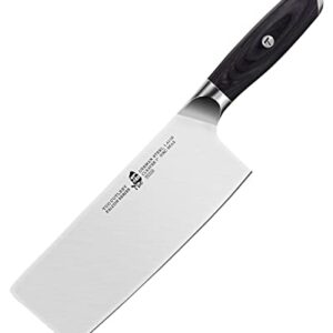 TUO Cleaver Knife, 7 inch Chinese Cleaver Vegetable Meat Cleaver Knife, High Carbon Stainless Steel Chopping Knife with Ergonomic