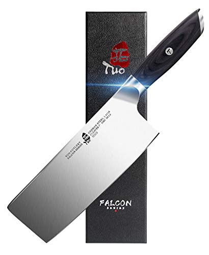 TUO Cleaver Knife, 7 inch Chinese Cleaver Vegetable Meat Cleaver Knife, High Carbon Stainless Steel Chopping Knife with Ergonomic