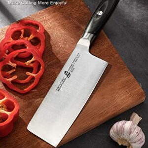 TUO Cleaver Knife, 7 inch Chinese Cleaver Vegetable Meat Cleaver Knife, High Carbon Stainless Steel Chopping Knife with Ergonomic