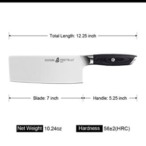 TUO Cleaver Knife, 7 inch Chinese Cleaver Vegetable Meat Cleaver Knife, High Carbon Stainless Steel Chopping Knife with Ergonomic