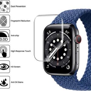 LϟK 6 Pack Apple Watch Series 8/7 41mm Screen Protector & Apple Watch 40mm Series 6/5 Screen [Upgrade Soft Film] Self-Healing Flexible TPU Film Ultra-thin Screen Protector for Apple Watch 41mm, 40mm