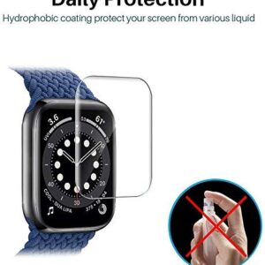 LϟK 6 Pack Apple Watch Series 8/7 41mm Screen Protector & Apple Watch 40mm Series 6/5 Screen [Upgrade Soft Film] Self-Healing Flexible TPU Film Ultra-thin Screen Protector for Apple Watch 41mm, 40mm