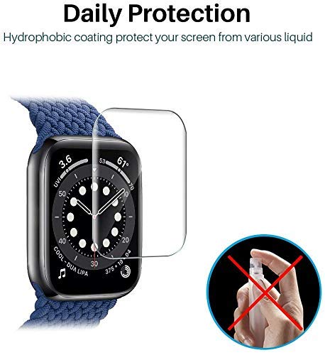 LϟK 6 Pack Apple Watch Series 8/7 41mm Screen Protector & Apple Watch 40mm Series 6/5 Screen [Upgrade Soft Film] Self-Healing Flexible TPU Film Ultra-thin Screen Protector for Apple Watch 41mm, 40mm