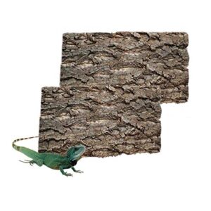 cork terrarium background natural cork bark backdrop reptile climbing mat habitat decor for spider lizard chamelon turtle beared dragon(2 pcs)