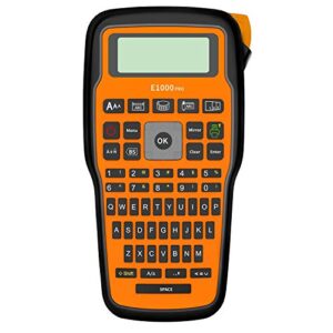 ubicon portable handheld multi-function tape label maker machine, orange