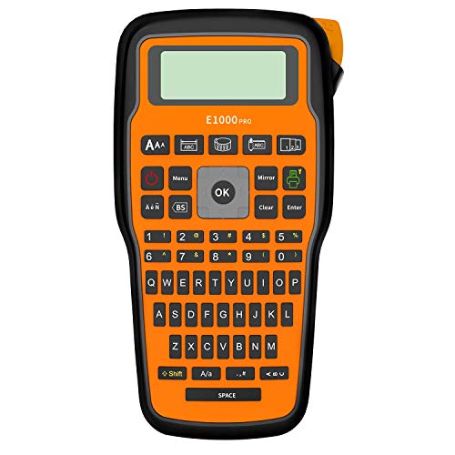 UBICON Portable Handheld Multi-Function Tape Label Maker Machine, Orange