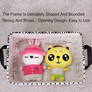 INGHUA Rectangular Storage Basket Fabric Organizer Bin for Toys,Books,Clothes,Gifts,Pets-Perfect for Home,Office,Nursery,Dorm,Shelf(Rec Black Arrows)