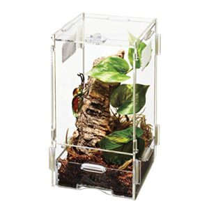 zilla micro habitat terrarium enclosure for small tree dwelling reptiles, amphibians, spiders & other invertebrates, small