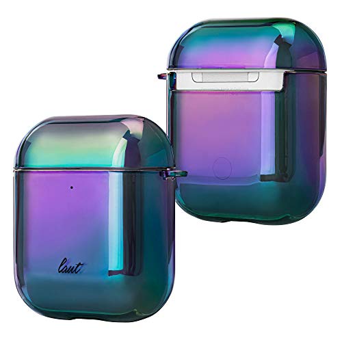 LAUT - Holo case for AirPods 1/2 |Iridescent Finish | Anti Scratch | Carabiner Included • Midnight