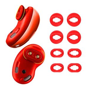 kpyja 4 pairs silicone ear tips replacement galaxy buds live earbuds accessories (red)