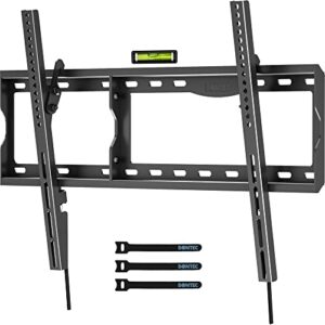 bontec tilting tv wall mount for most 17-86 inch led oled lcd flat curved screen tvs, tv wall bracket holds up to 165lbs, max vesa 600 x400mm