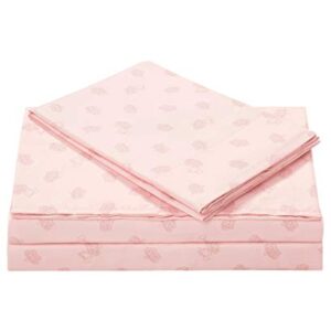 Juicy Couture – Microber Sheet Set | King Size Bed Sheets | 4 Piece Set Includes Fitted Sheet, Flat Sheet and 2 Pillowcases | Deep Pockets, Wrinkle Resistant and Anti Pilling