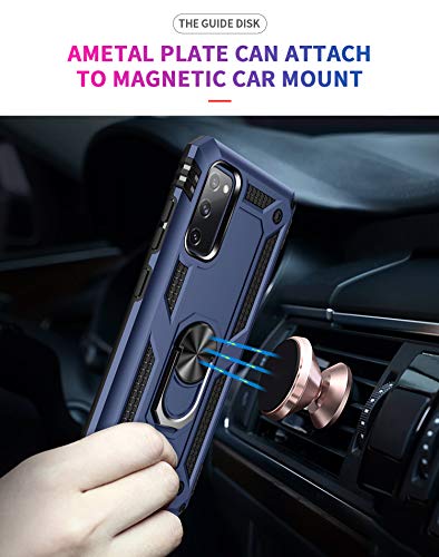 ADDIT S20 fe Case,S20 fe 5G Case, [Military Grade ] 15ft. Drop Tested Protective Case with Magnetic Car Mount Ring Holder Stand Cover for Samsung Galaxy S20 fe/S20 fe 5G - Blue