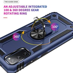 ADDIT S20 fe Case,S20 fe 5G Case, [Military Grade ] 15ft. Drop Tested Protective Case with Magnetic Car Mount Ring Holder Stand Cover for Samsung Galaxy S20 fe/S20 fe 5G - Blue