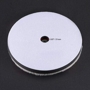 uxcell 7" Wool Felt Sponge Polishing Pad Hook and Loop Buffing Wheel with Hole Fine Polishing for Orbital Polisher Buffer