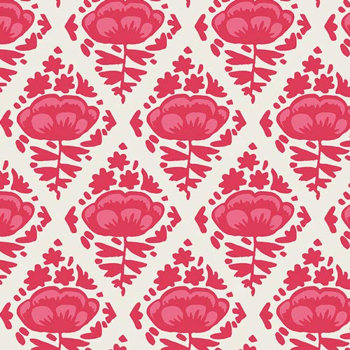 Art Gallery Fabrics Art Gallery Sun Kissed Floral Pops Cherry Fabric, Pink