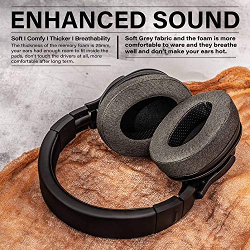 Earpads Compatible with HS50 HS60 HS70, G PRO X, Cloud 2, Cloud Pro, Cloud Alpha, Cloud Stinger, Cloud Flight Headphones I Gray Linen