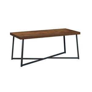 sauder canton lane coffee table, l: 43.31" x w: 19.69" x h: 18.31", grand walnut finish