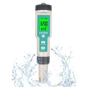 digital salinity tester for salt water - aquarium salinity meter with atc, ip67 waterproof, 0-200 ppt large range multi-parameter tester for seawater, fish tank, hydroponics