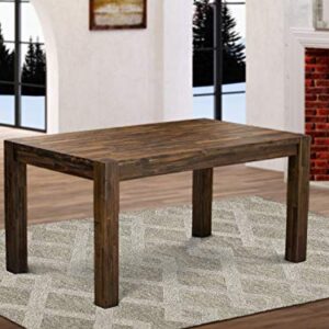 East West Furniture Dining CN6-07-T Wood Kitchen Table Rectangular Tabletop and 60 x 36 x 30-Distressed Jacobean Finish