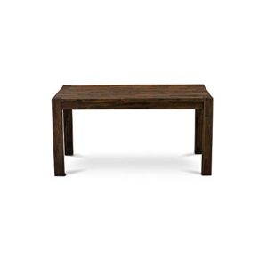 East West Furniture Dining CN6-07-T Wood Kitchen Table Rectangular Tabletop and 60 x 36 x 30-Distressed Jacobean Finish