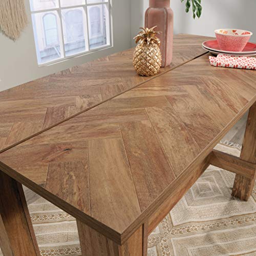 Sauder Boone Mountain Counter-Height Kitchen Dinette Table, L: 55.12" x W: 25.59" x H: 35.39", Sindoori Mango Finish