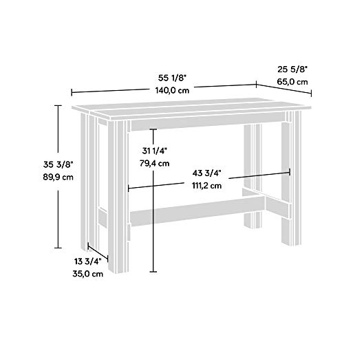 Sauder Boone Mountain Counter-Height Kitchen Dinette Table, L: 55.12" x W: 25.59" x H: 35.39", Sindoori Mango Finish