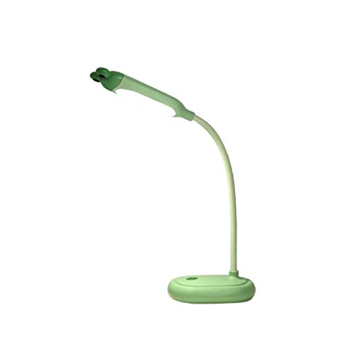 Eye-Caring Charging Plug-in Desk Lamp LED Eye Protection USB Button Dimming Can Adjust The Table Lamp In All Directions for Study and Work Office lamp (Color : Green)