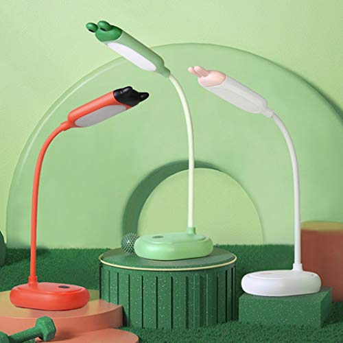 Eye-Caring Charging Plug-in Desk Lamp LED Eye Protection USB Button Dimming Can Adjust The Table Lamp In All Directions for Study and Work Office lamp (Color : Green)