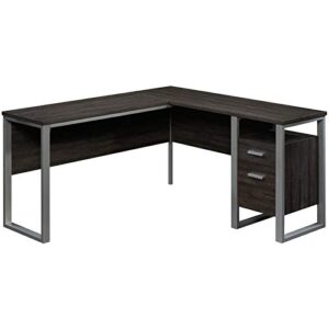 sauder rock glen l-desk, l: 59.84" x w: 57.32" x h: 29.65", blade walnut finish