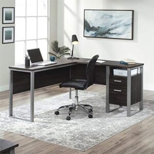 Sauder Rock Glen L-Desk, L: 59.84" x W: 57.32" x H: 29.65", Blade Walnut Finish