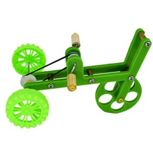 balacoo parrot training toy mini bicycle bike bird play toy funny bird training supplies for parakeet macaws conures (green)