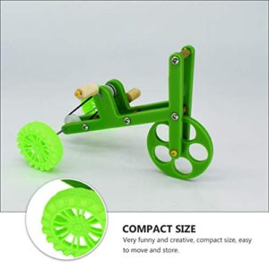 balacoo Parrot Training Toy Mini Bicycle Bike Bird Play Toy Funny Bird Training Supplies for Parakeet Macaws Conures (Green)