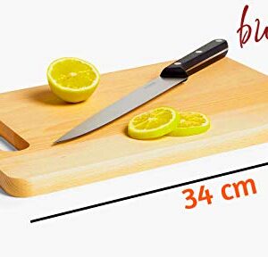 Bulfyss Large Natural Bamboo Wood Chopping Cutting Board For Kitchen Vegetables, Fruits & Cheese, Bpa Free, Eco-Friendly, Anti-Microbial Standard Natural Bamboo Standard Natural Bamboo