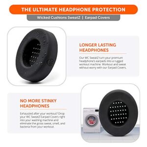 Large WC SweatZ Protective Headphone Ear Covers Made by WC | Fits Beats Studio 3 & 2 (Does Not Fit Beats Solo) / Bose QC35 & 35II / Bose 700 & More | Sweatproof & Easily Washable | Large, Black