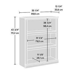 Sauder Miscellaneous Bookcase, L: 35.28" x W: 13.23" x H: 43.78", Grand Walnut finish