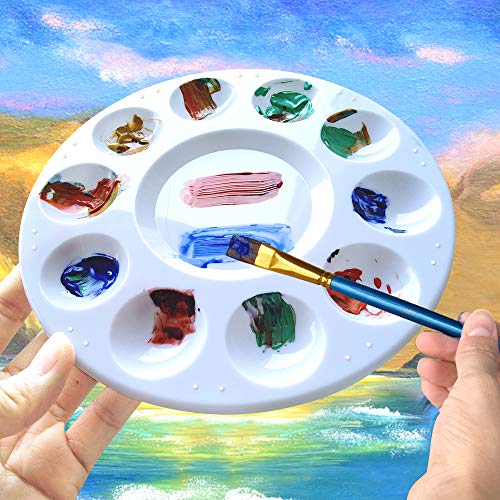 Hulameda 4ps-Paint Tray Palettes, Paint Pallet, Paint Holder, Painting Palette, Plastic Palette, Paint Tray Pallets for Kids to Painting or Have a Birthday Painting Party