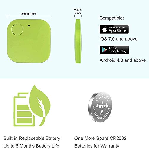 YASHB Key Finder,4 Pack Bluetooth Smart Tracker, Locator Item Finder for Phone, Key, Item, Pets, Children Locating, Multicolor