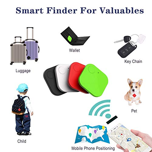 YASHB Key Finder,4 Pack Bluetooth Smart Tracker, Locator Item Finder for Phone, Key, Item, Pets, Children Locating, Multicolor