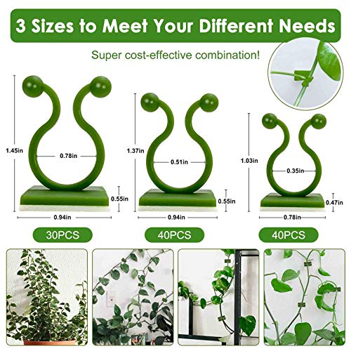 Lasyman Plant Clips-Plant Climbing Wall Fixture Clips 110PCS, Invisible Clips for Climbing Plants，Self-Adhesive Plant Wall Clips for Plant Support, Sticky Plant Fixture Clips Plant Holder for Pothos