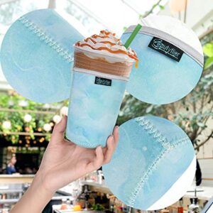 Beautyflier Reusable Iced Coffee Cup Insulator Sleeve for Cold Drinks Beverages and Hot Coffee Neoprene Cup Holder for Starbucks Coffee Dunkin Donuts More (Starry Sky)