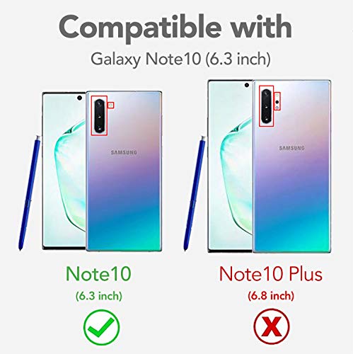 KSELF Case for Samsung Galaxy Note 10 Case with Screen Protector, Full Body Protective Hybrid Dual Layer Shockproof Acrylic Back Case Cover for Galaxy Note 10 5G 6.3 inch (White Pink)