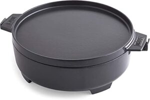 weber duo dutch oven, 7.25 quarts, black