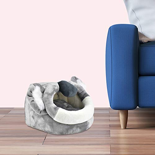 KATUMO Guinea Pig Bed Warm Bunny Cave Beds Dwarf Rabbits House Chinchilla Hideout Cage Nest Accessories (L:9x12x7inch, Koala)