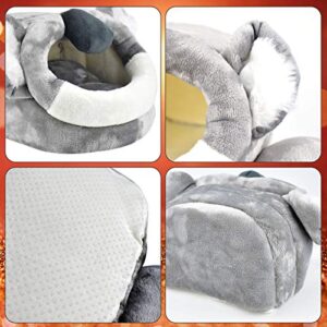 KATUMO Guinea Pig Bed Warm Bunny Cave Beds Dwarf Rabbits House Chinchilla Hideout Cage Nest Accessories (L:9x12x7inch, Koala)