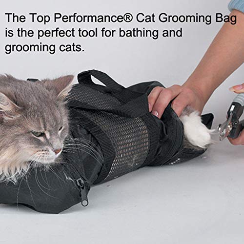 Pet Cat Grooming Bag Cat Carrier Bag Mesh Cat Grooming Bathing Restraint Bag Multifunctional Cat Bag Carrier for Nail Trimming Bathing Examining