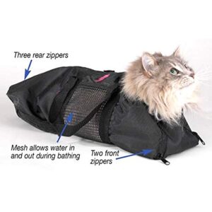 Pet Cat Grooming Bag Cat Carrier Bag Mesh Cat Grooming Bathing Restraint Bag Multifunctional Cat Bag Carrier for Nail Trimming Bathing Examining